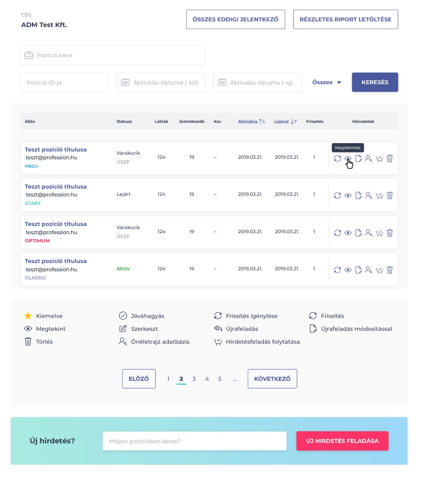 Kezelési kézikönyv – Profession ATS – Profession Tudástár